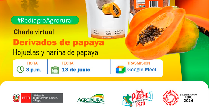 Charla online "Derivados de papaya" - Agro rural