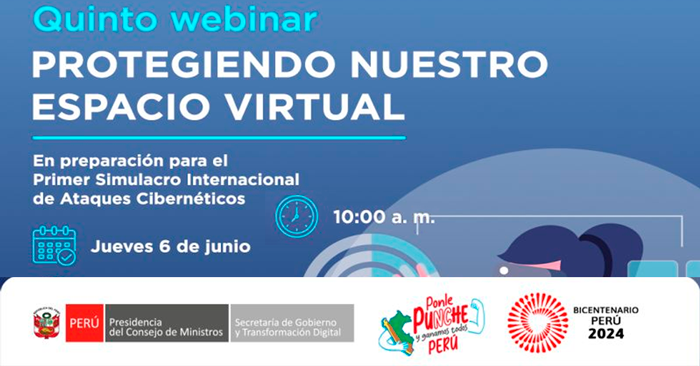 Webinar online "Protegiendo nuestro espacio virtual"