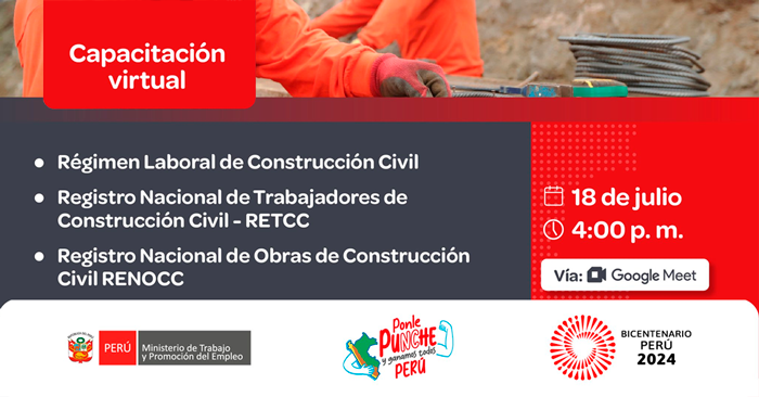 Capacitación online gratis "Régimen Especial Laboral de Construcción ...