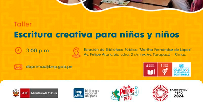 Taller presencial gratis "Escritura creativa para niñas y niños" de la Biblioteca Nacional del ...