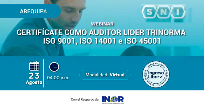 Webinar online "Certifícate Como Auditor Líder Trinorma en Normas ...