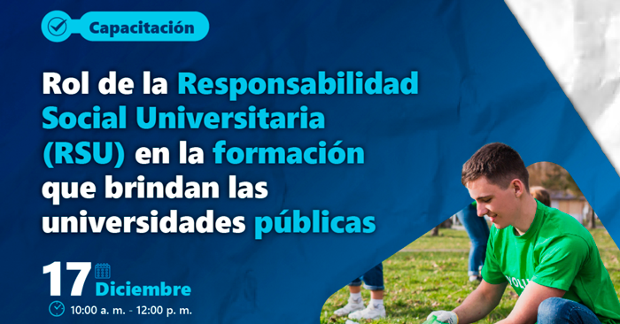 Capacitación online "RSU en la formación que brindan las universidades públicas" de la UNTRM