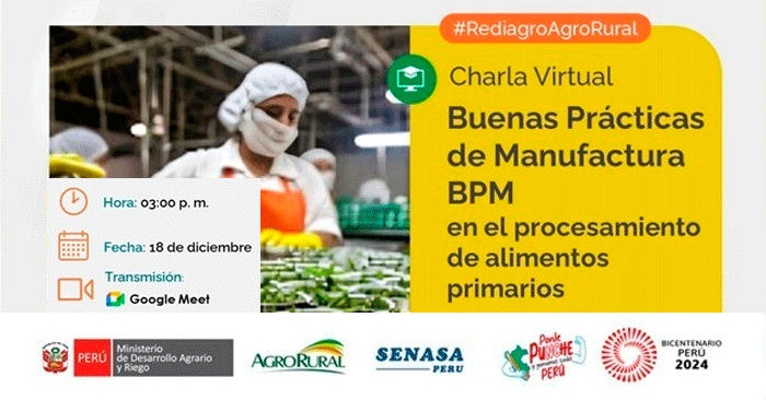 Charla online Buenas Prácticas de Manufactura BPM en el procesamiento ...