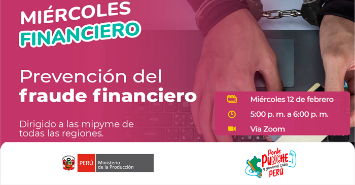 Taller online "Prevención del fraude financiero" del PRODUCE