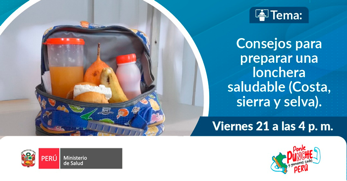 Evento online "Consejos para preparar una lonchera saludable (Costa ...