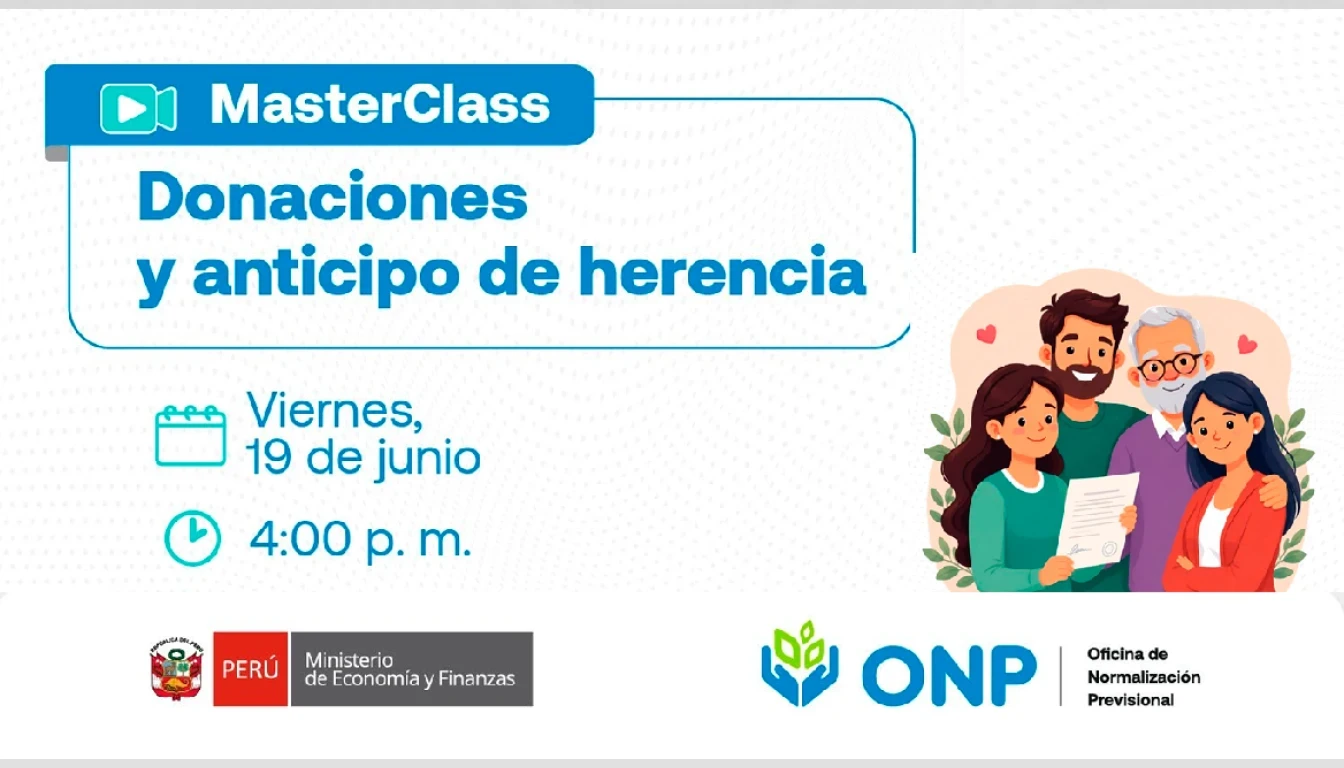 Taller virtual - "Donaciones y anticipo de herencia" ONP
